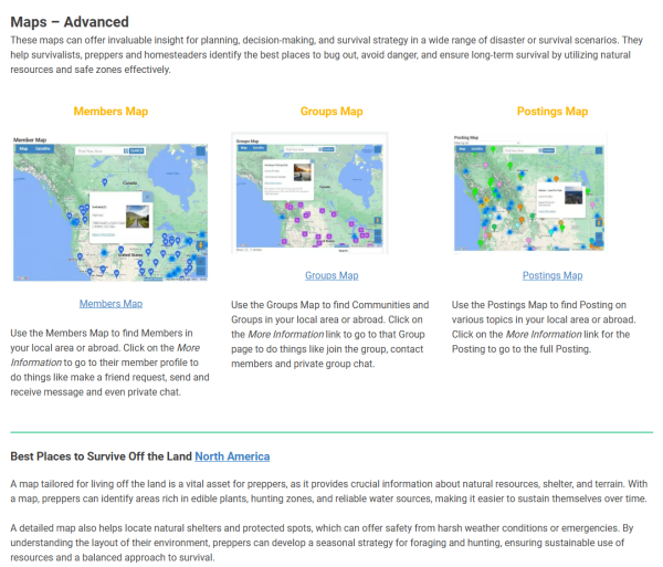 Prepper Maps – Prepping Communities