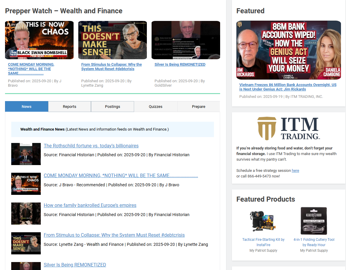 Prepper Watch - The Best Source For Prepper News & Events - Prepping Communities